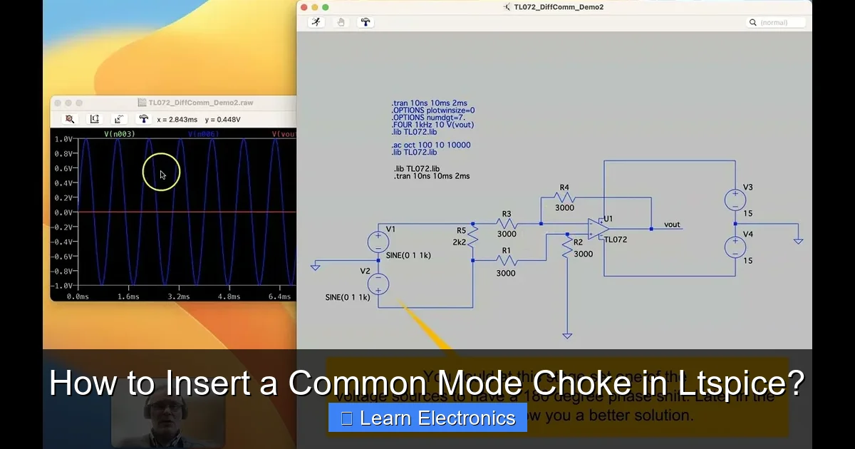 How to Insert a Common Mode Choke in Ltspice? - GeekyElectronics