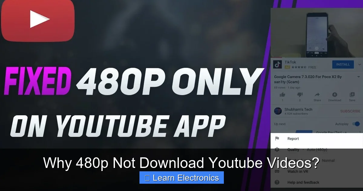 Why 480p Not Download Youtube Videos? - GeekyElectronics